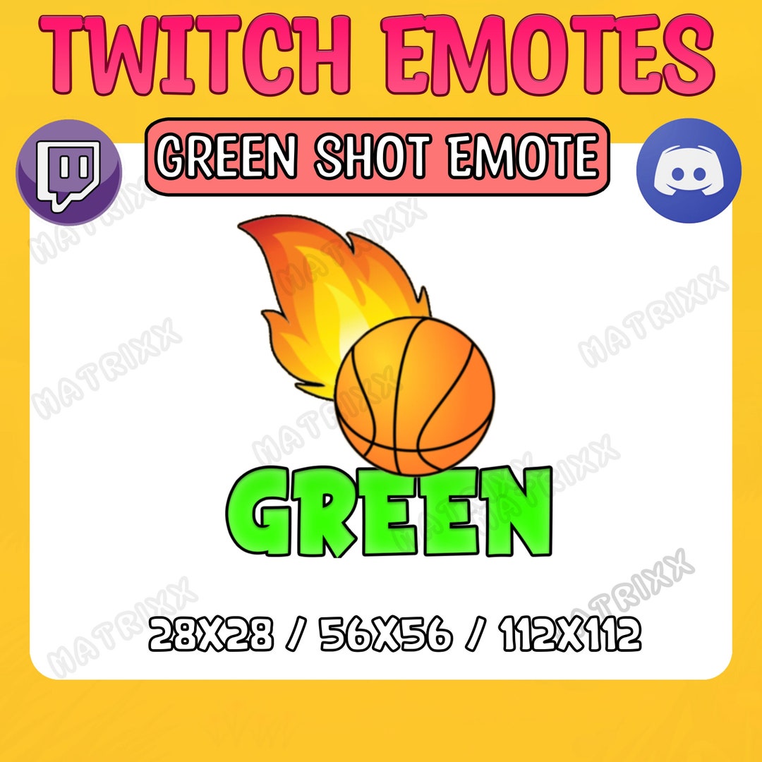 Basketball Emote | Green Light | Twitch Emote - Etsy