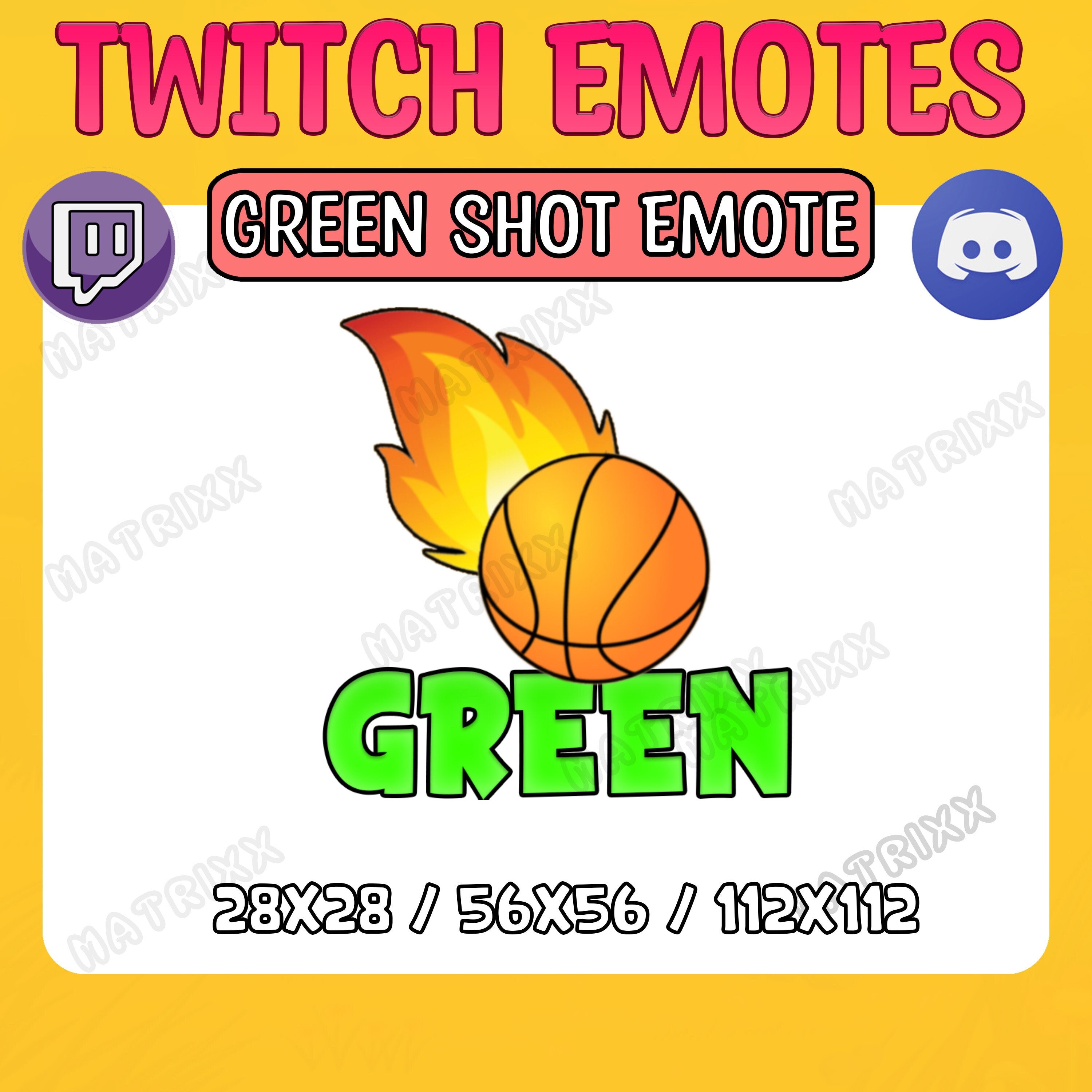 Basketball Emote | Green Light | Twitch Emote - Etsy