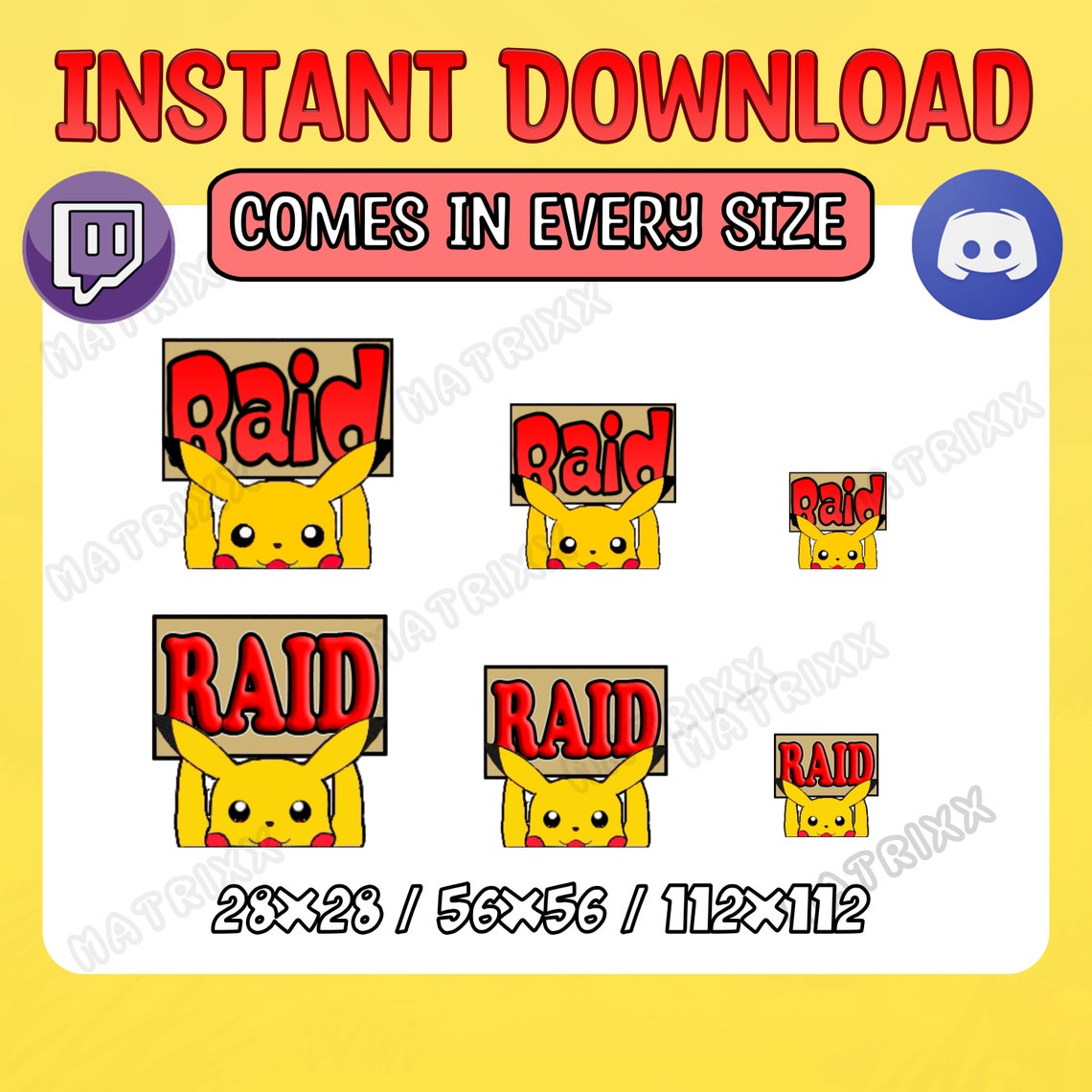 Pikachu Raid Emote Stream Raid Emote Pokemon Emote - Etsy