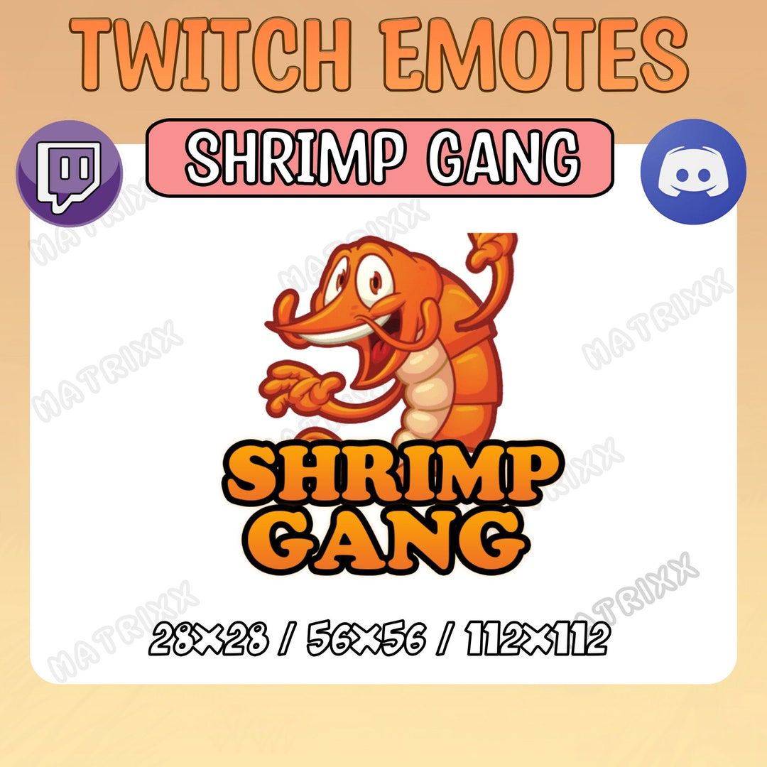 Shrimp Emote | Shrimp Gang Emote | Twitch Emote | Discord Emote - Etsy