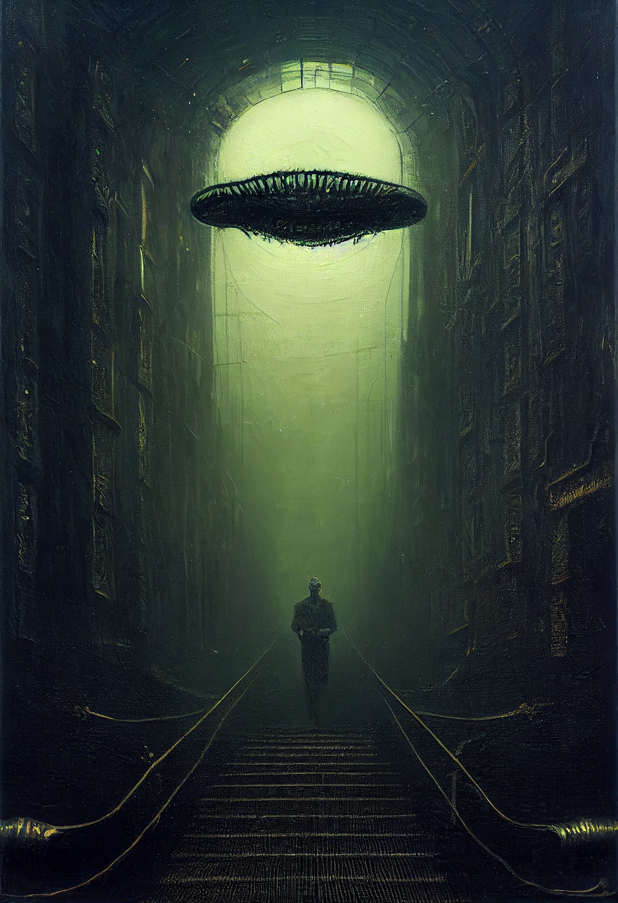 A UFO Oil Painting, Printable Art, Wall Art, Digital Prints, Instant ...