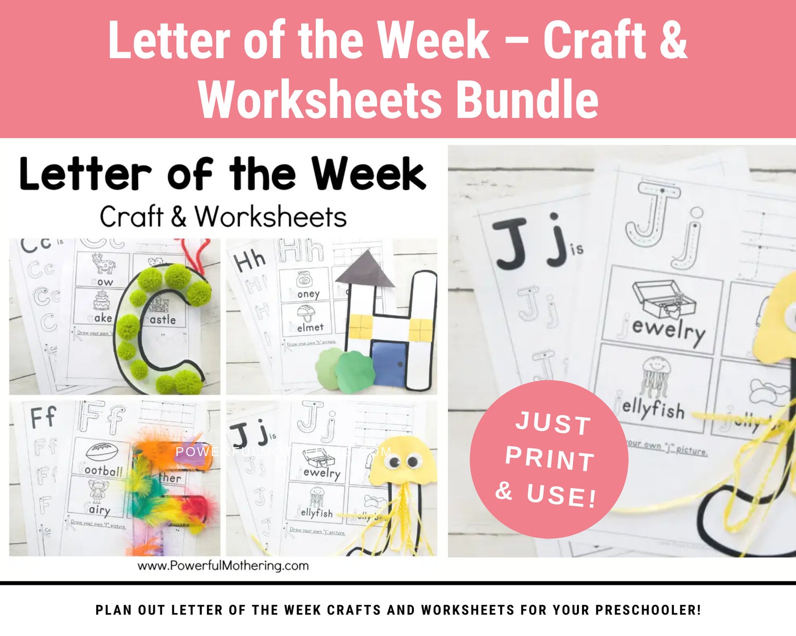 Letter of the Week Homeschool Bundle: Lesson Plans, Craft Pages ...