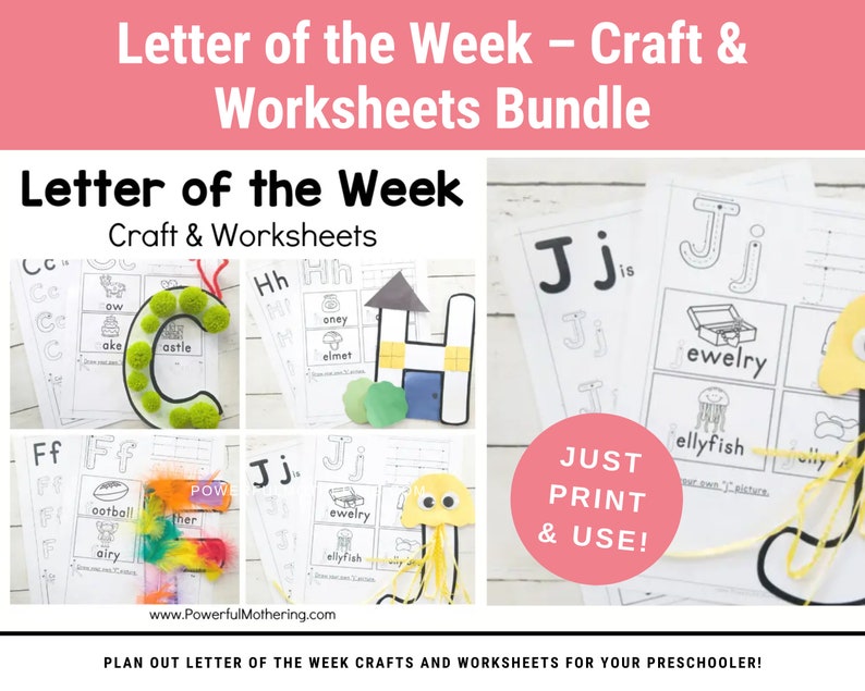 Letter of the Week Homeschool Bundle: Lesson Plans, Craft Pages ...