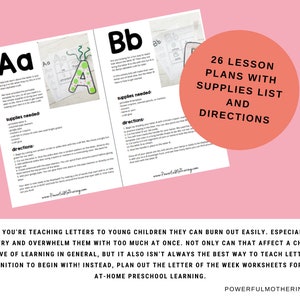 Letter of the Week Homeschool Bundle: Lesson Plans, Craft Pages ...