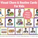 Visual Chore & Routine Cards for Kids | Chore Cards for Toddlers ...