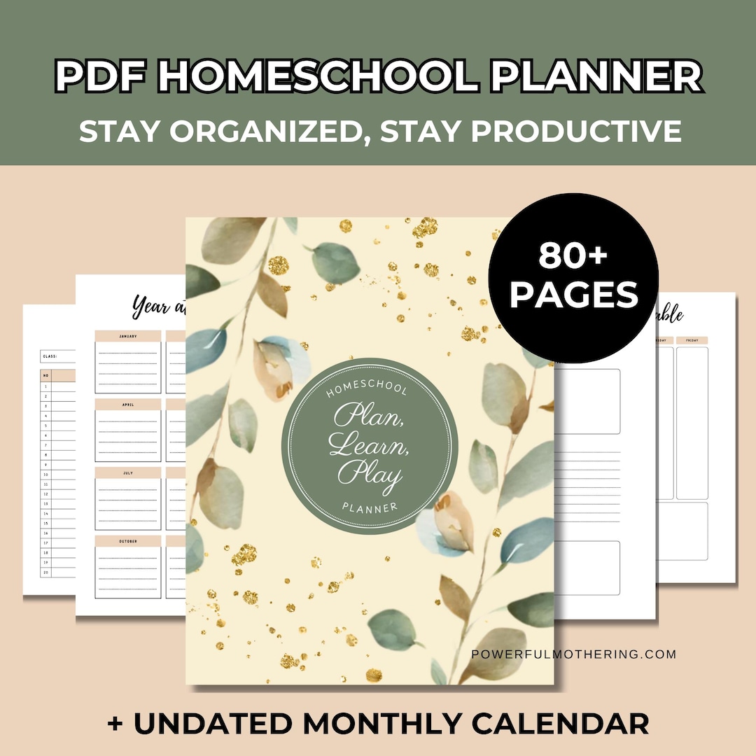 Homeschool Planner Printable Home Schoolplanner Pages Homeschool ...