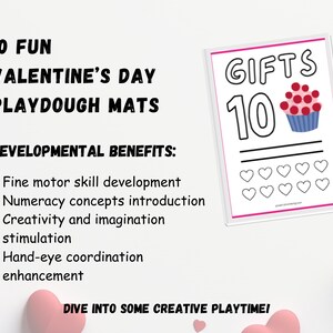 Valentine's Day Playdough Mats – 10 Pages - Preschool Learning Activity ...