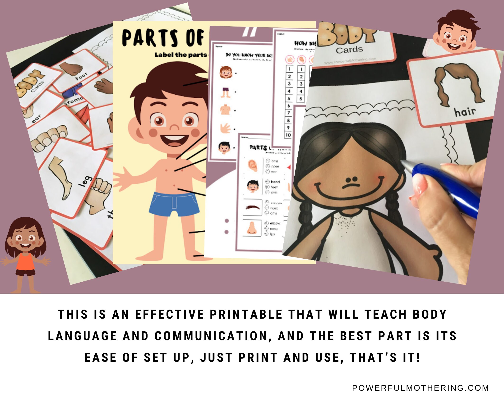 Body Part Recognition Activity Pack Activities for Preschoolers ...