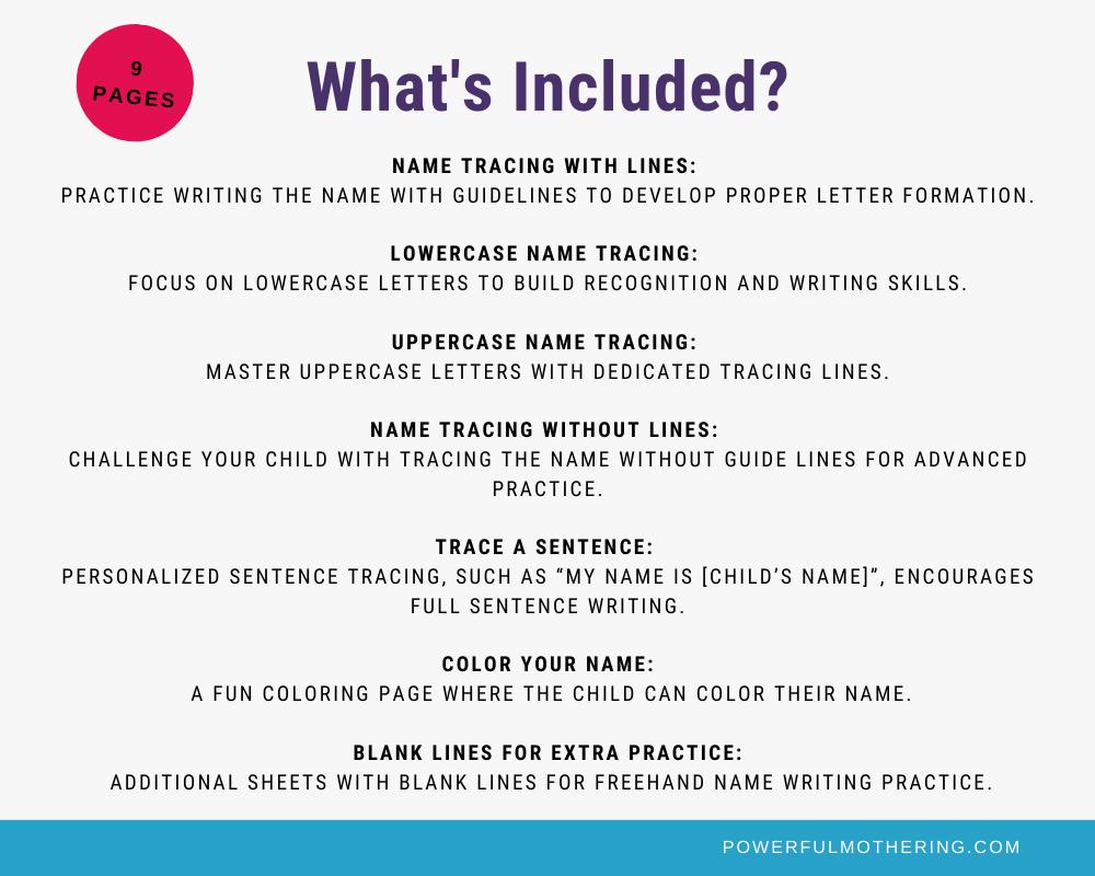 Custom Name Tracing Worksheets Preschool Handwriting Sheets Name ...