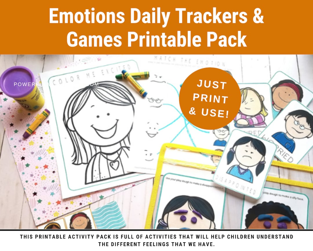 Emotions Daily Trackers & Games Printable Pack | Emotions ...