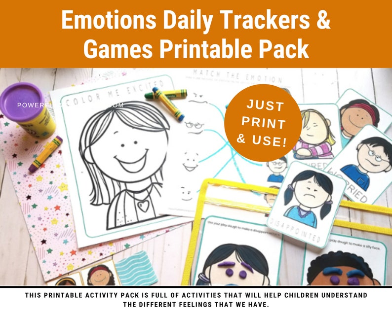 Emotions Daily Trackers & Games Printable Pack | Emotions ...