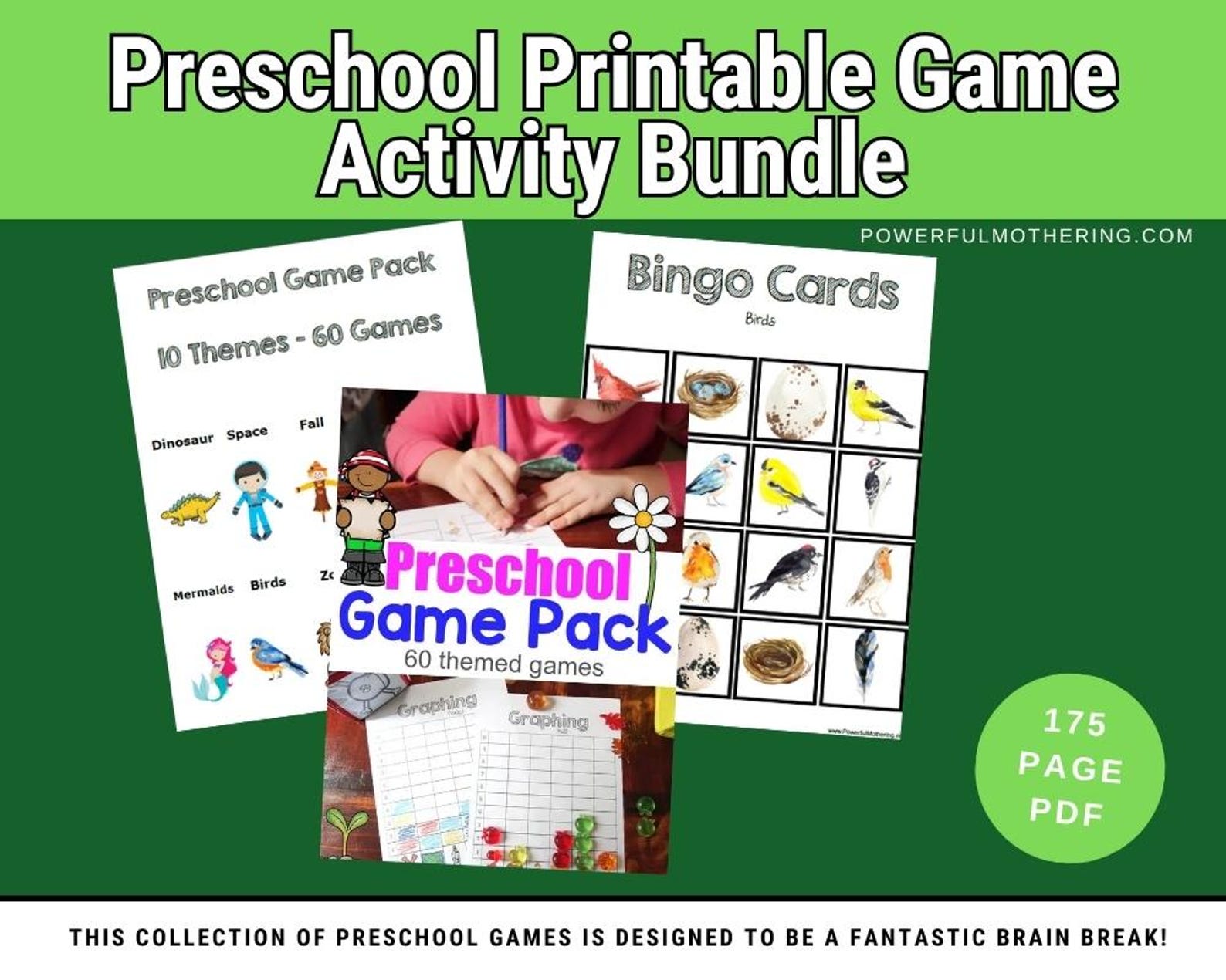 Preschool Printable Busy Book Game Activity Bundle, Bingo, Memory Match ...