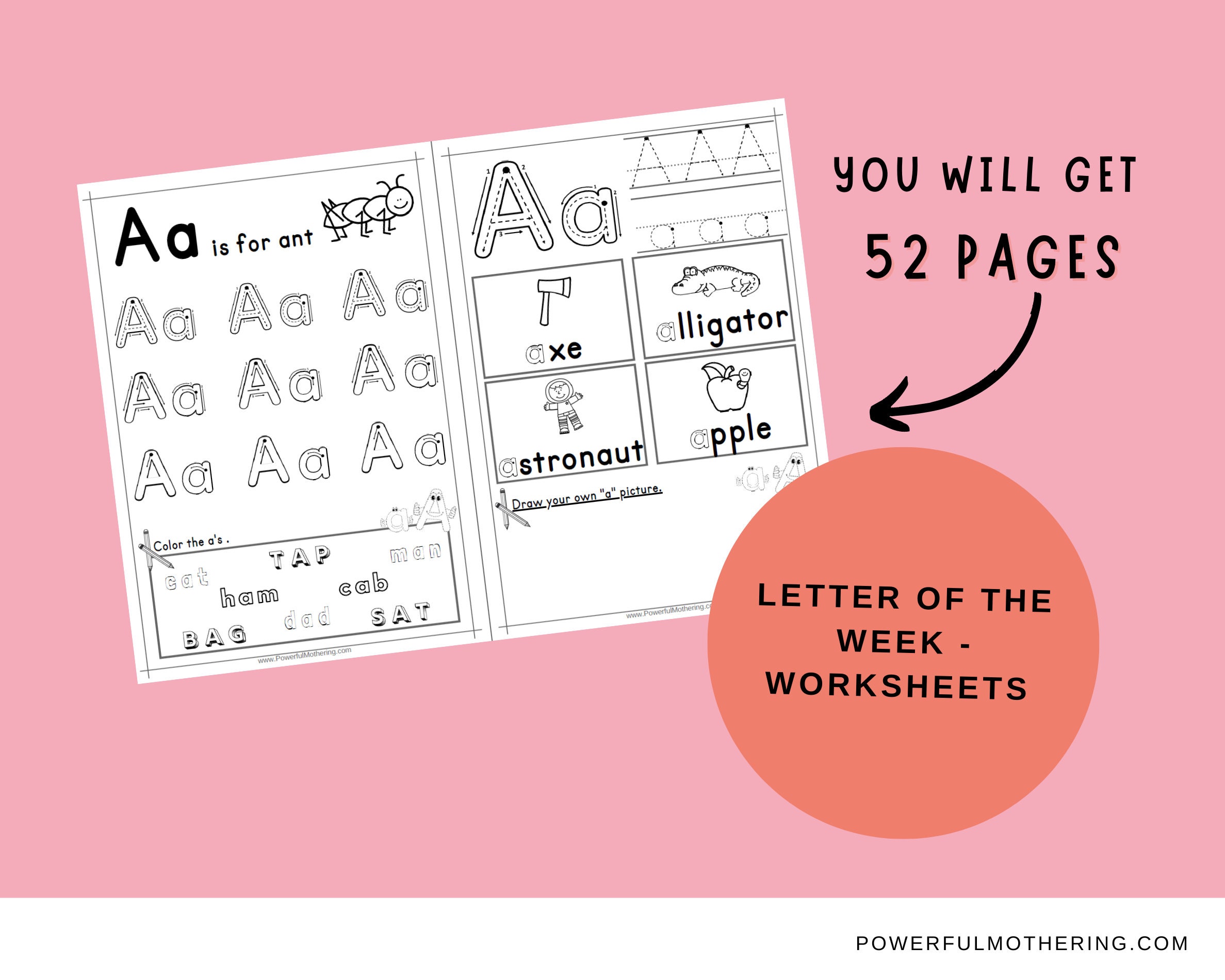 Letter of the Week Homeschool Bundle: Lesson Plans, Craft Pages ...