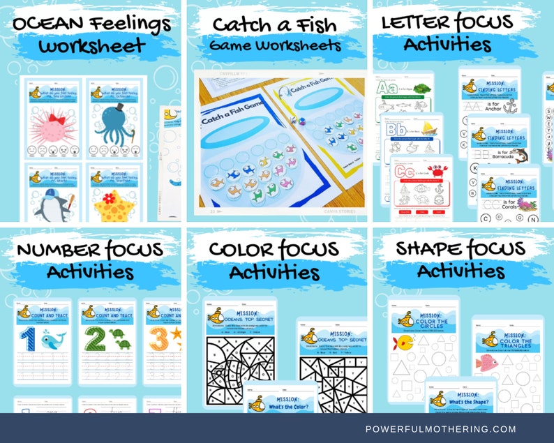 Preschool Curriculum Kit - OCEAN Theme | Preschool Printable ...