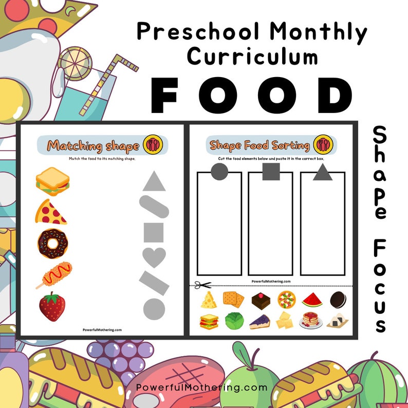 Preschool Monthly Curriculum FOOD Theme | Preschool Printable ...