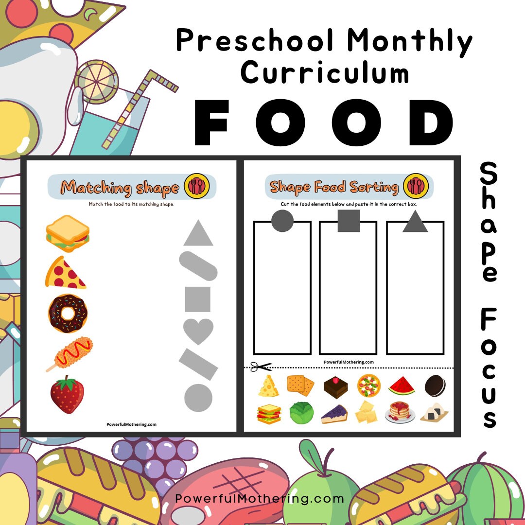 Preschool Monthly Curriculum FOOD Theme | Preschool Printable ...