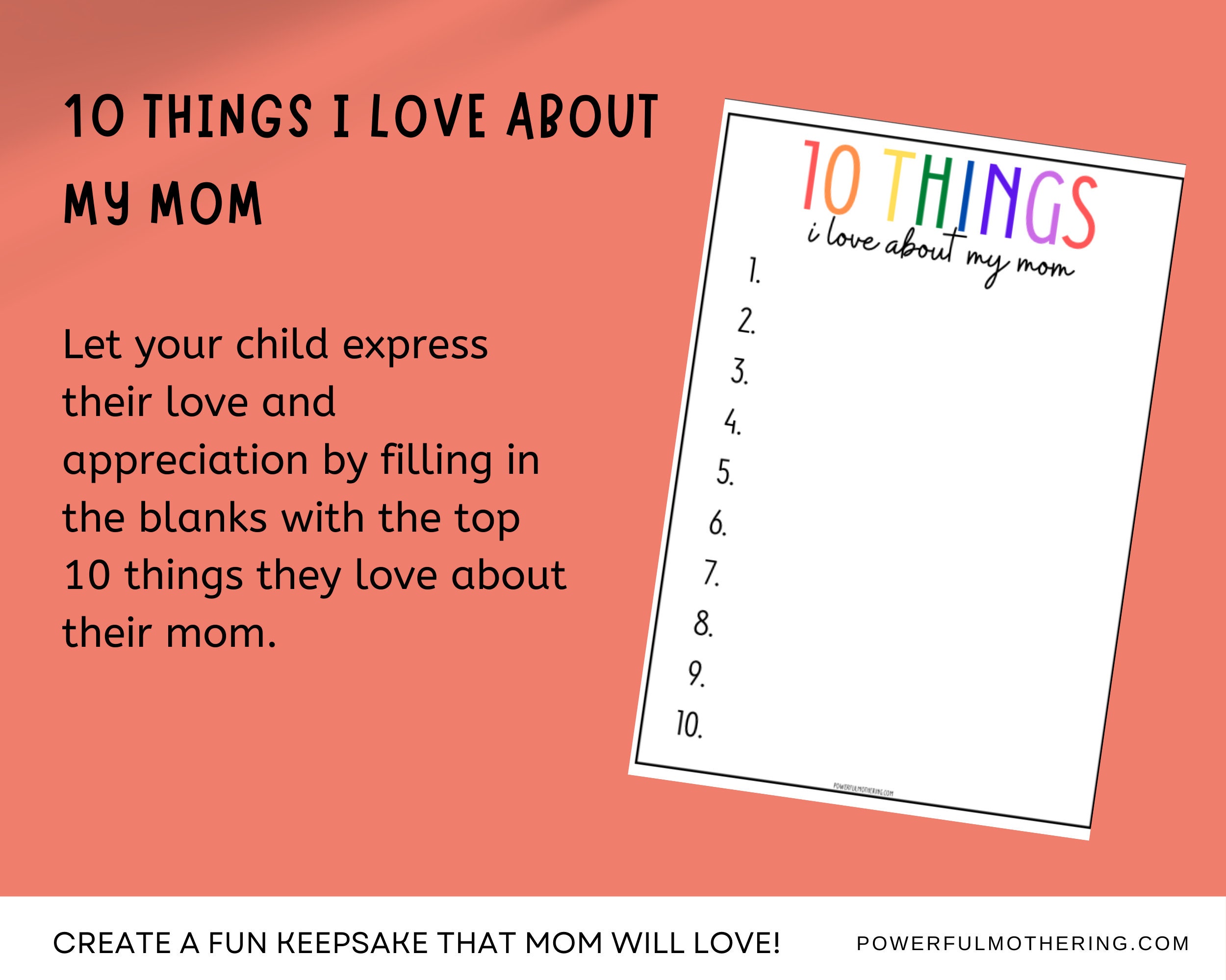 Mothers Day Fill in the Blanks Gift Idea From Kids - Preschool Mothers ...