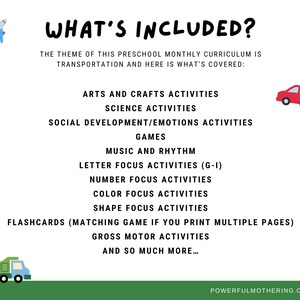 Preschool Curriculum Lesson Plan Transportation Theme Teacher Resources ...