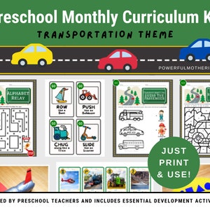 Preschool Curriculum Lesson Plan Transportation Theme Teacher Resources ...