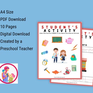Back to School Themed Preschool Worksheets Bundle 10 Fun and Engaging ...
