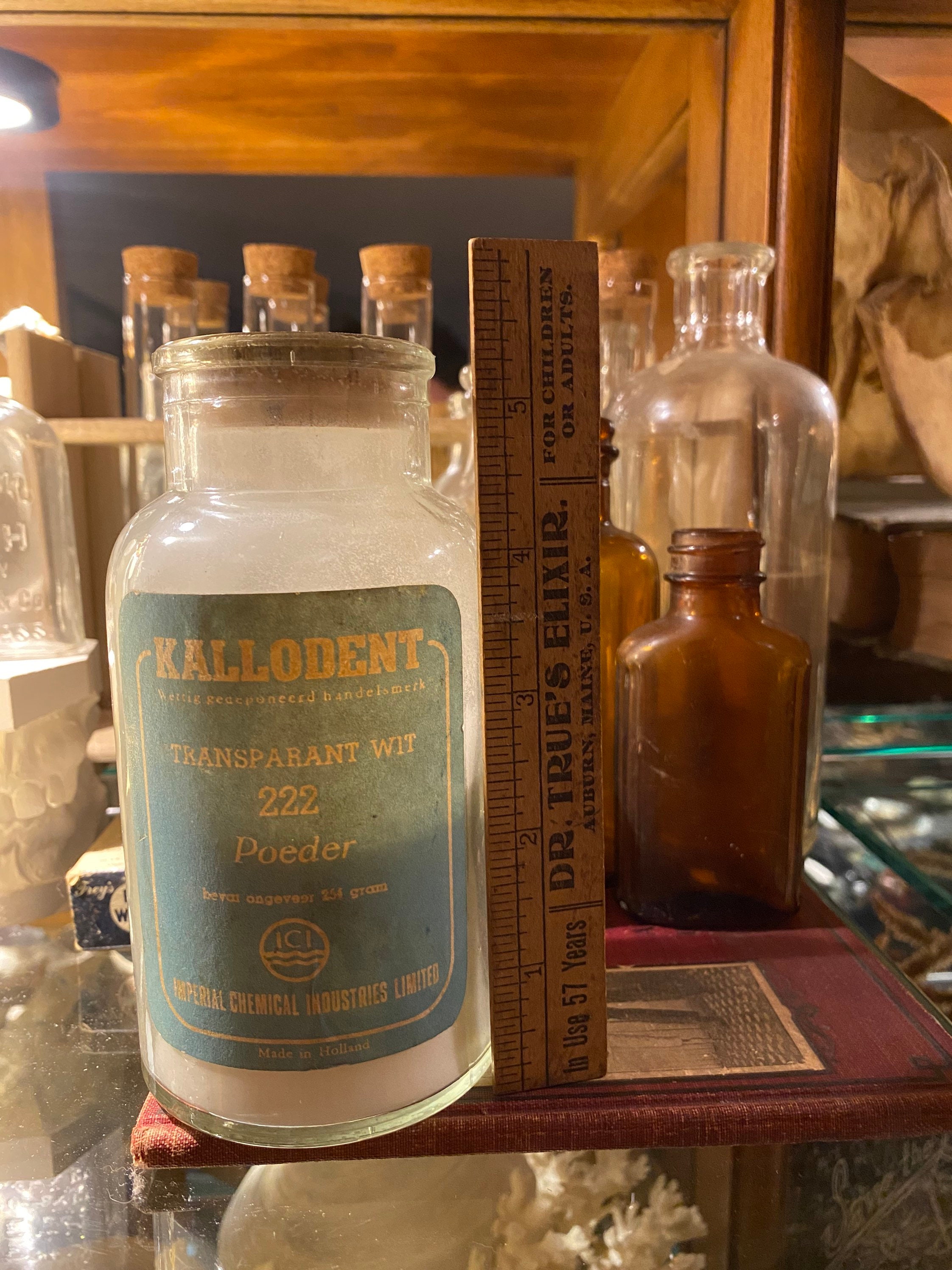Kallodent Tooth Powder Vintage Medical Bottle W/ Contents - Etsy