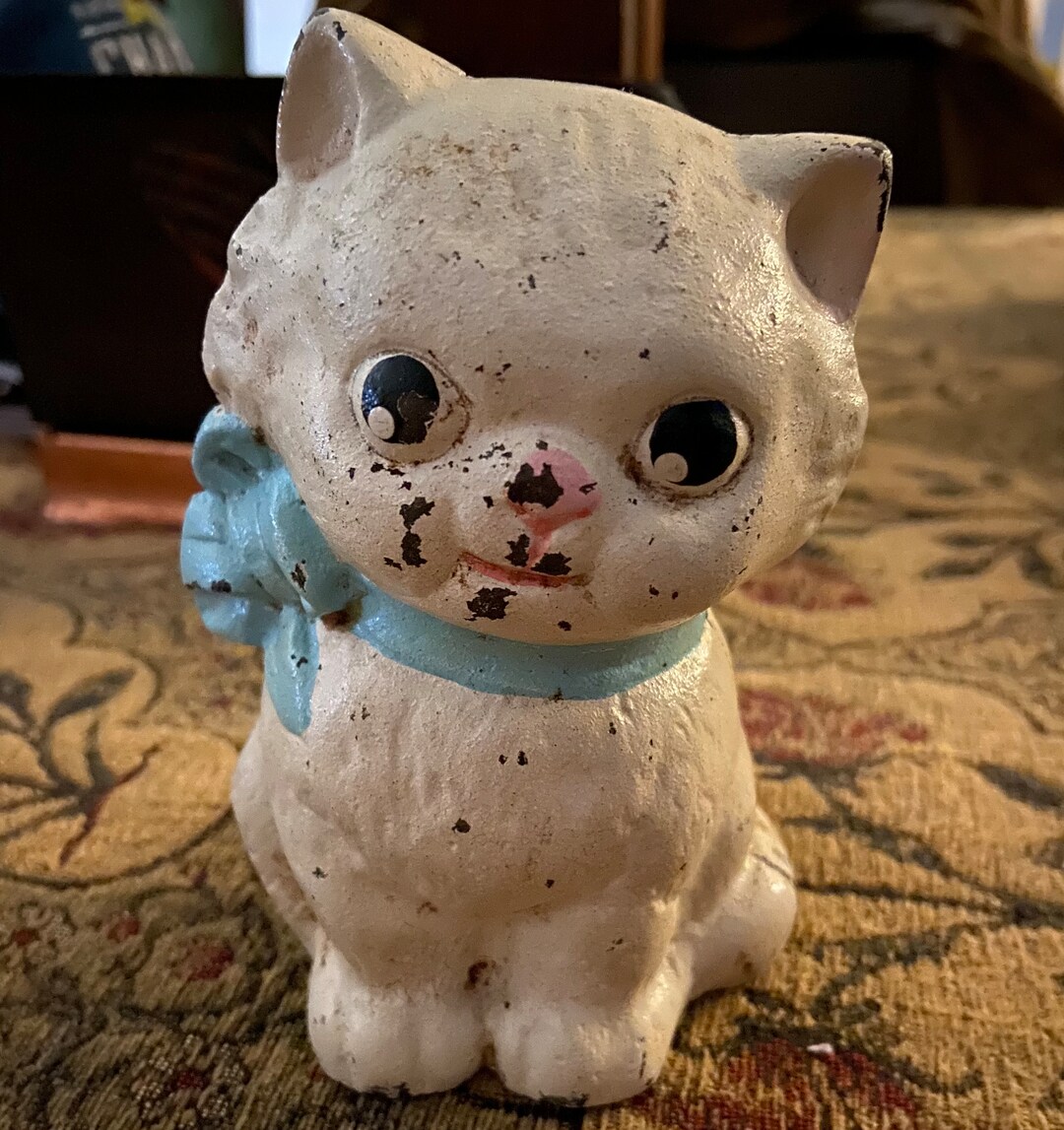 Hubley Cast Iron Cat Bank - Etsy