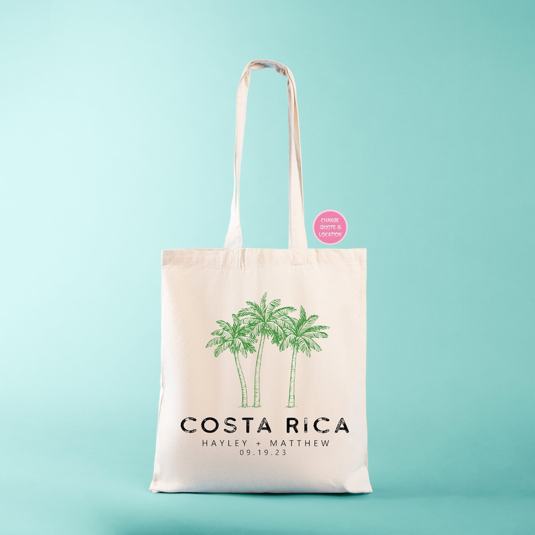 Costa Rica Welcome Tote Bag Bachelorette Tote Destination - Etsy