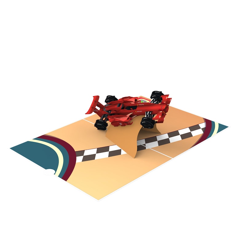 Formula 1 Racing Car Pop-up Card 3D - Etsy