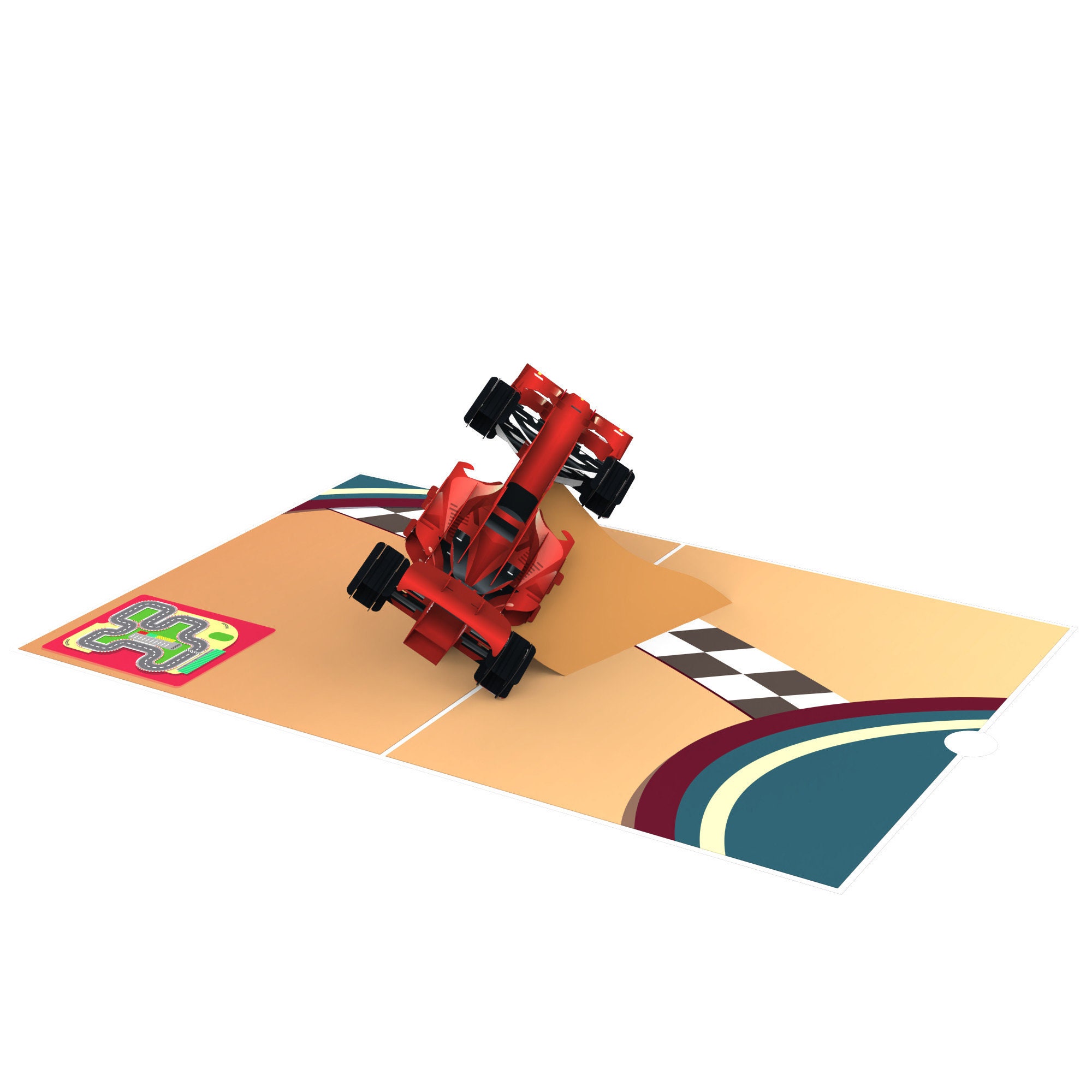 Formula 1 Racing Car Pop-up Card 3D - Etsy