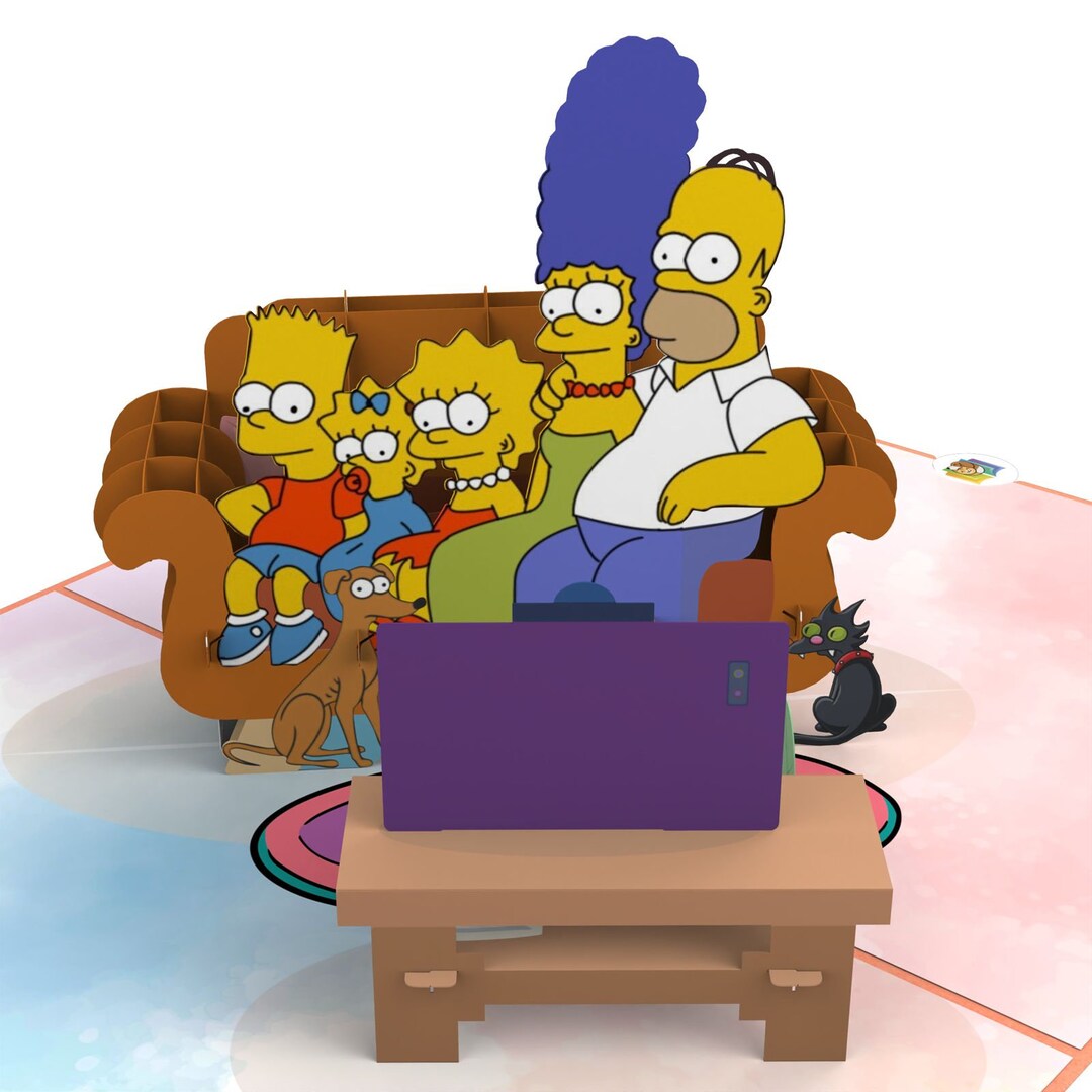 Gift Splash Card «simpsons» 15 X 20 Cm - Etsy