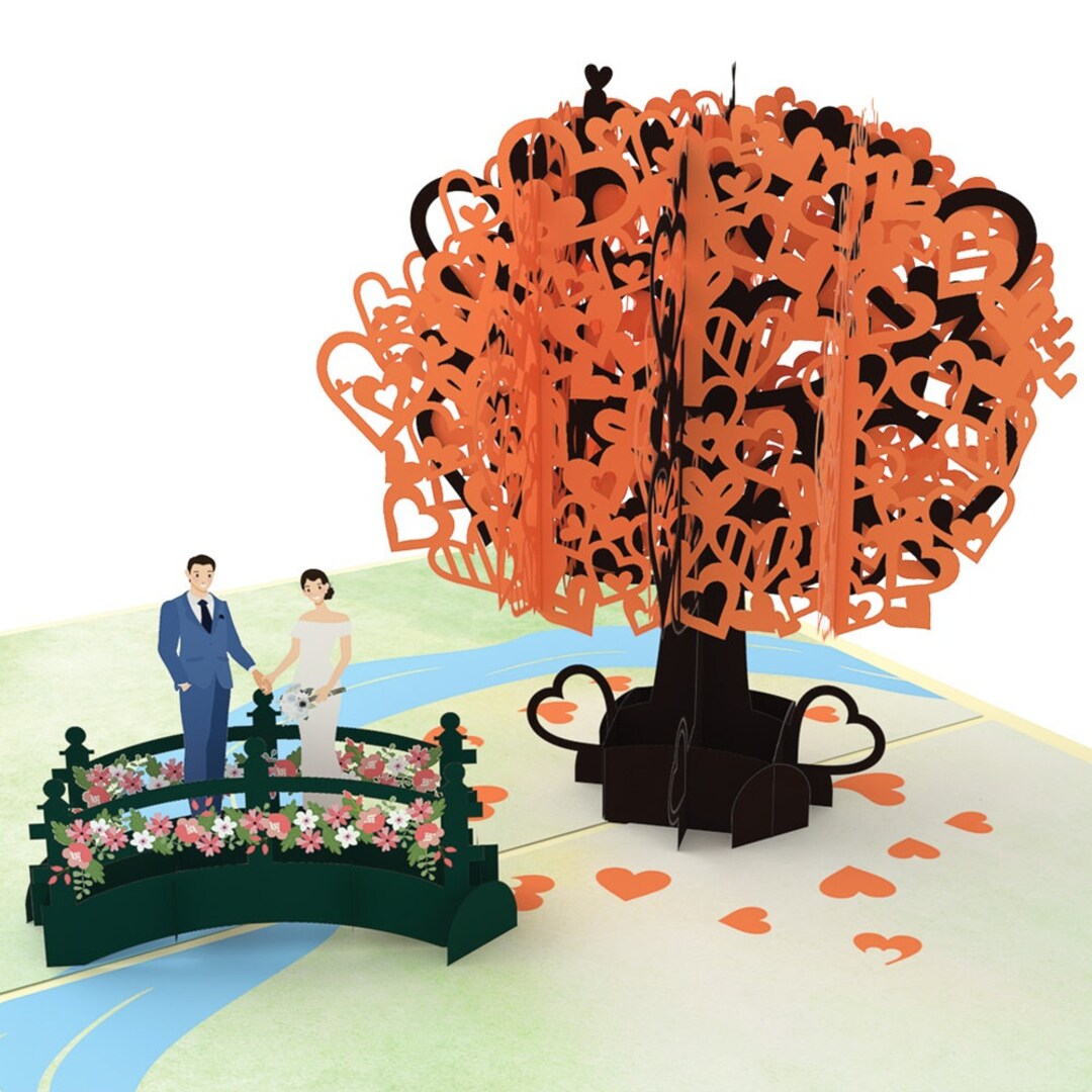 Pop up Card 3D Couple Love Tree Love Card Greeting 15 X 20 Cm - Etsy