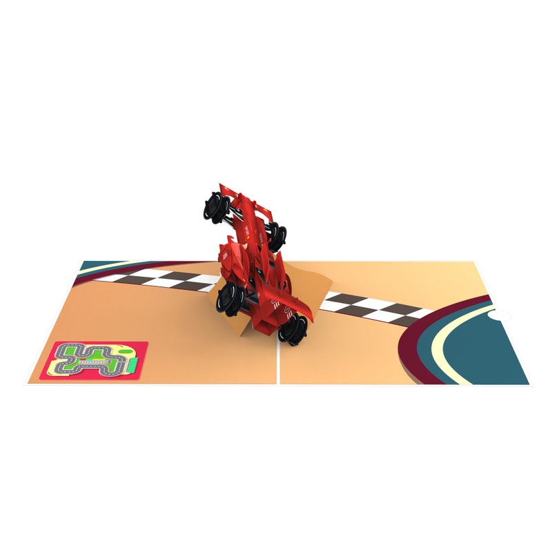 Formula 1 Racing Car Pop-up Card 3D - Etsy