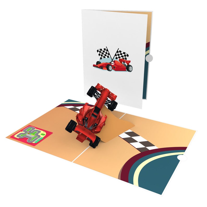 Formula 1 Racing Car Pop-up Card 3D - Etsy