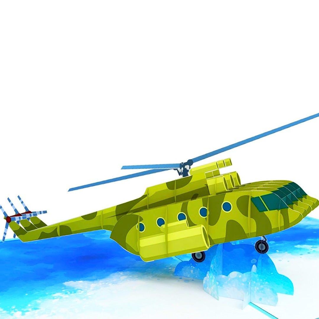 Army Helicopter Card Birthday Greeting Cards Gift 15 X 20 Cm - Etsy