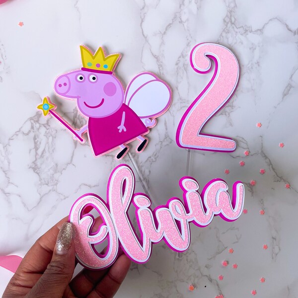 Peppa Pig Cake Topper - Etsy