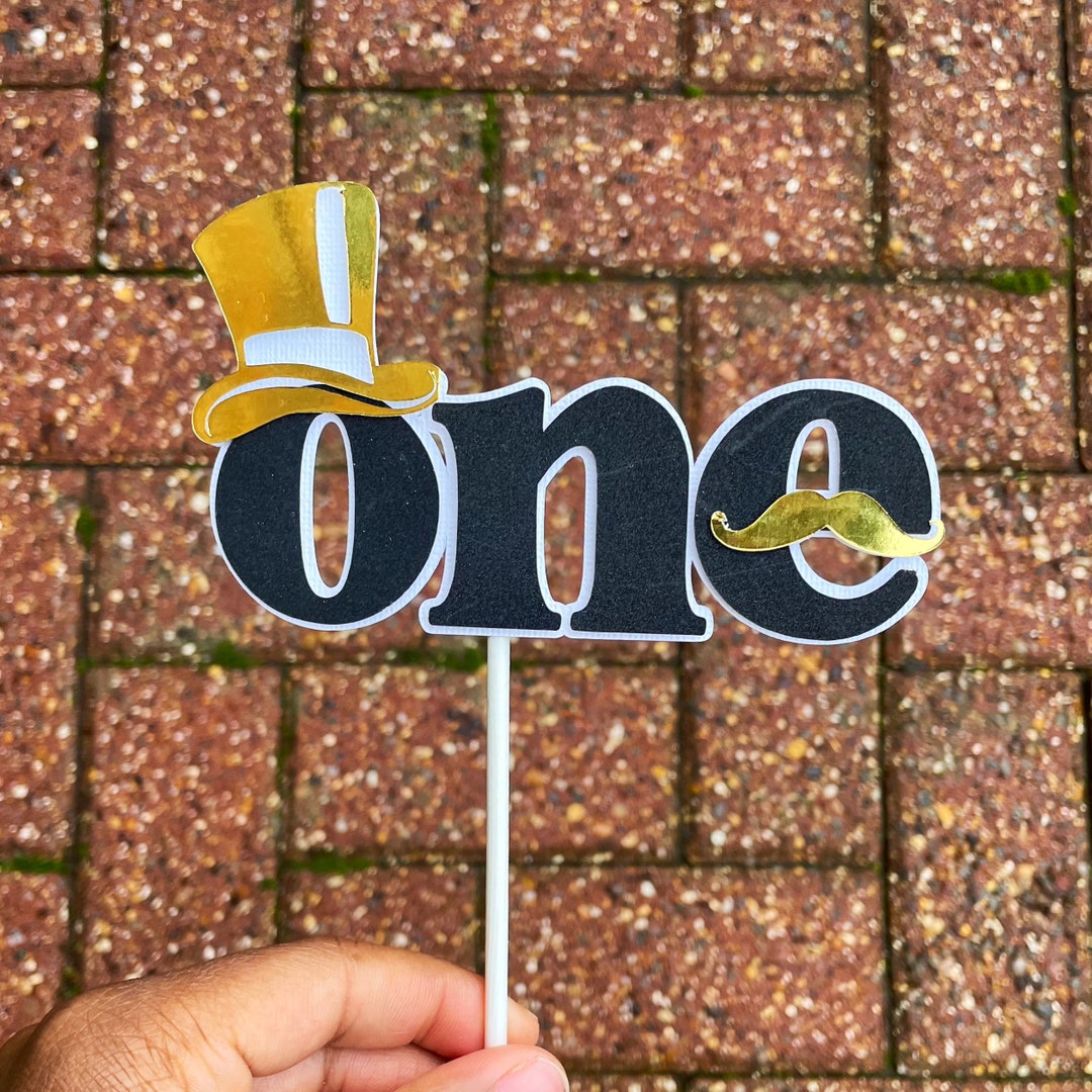 Gentleman First Birthday Cake Topper: Mr. Onederful Party Decor - Etsy