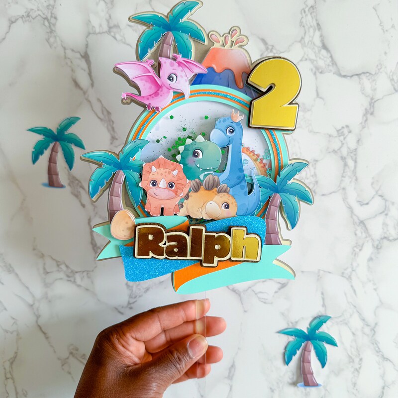 Dino Cake Topper - Etsy