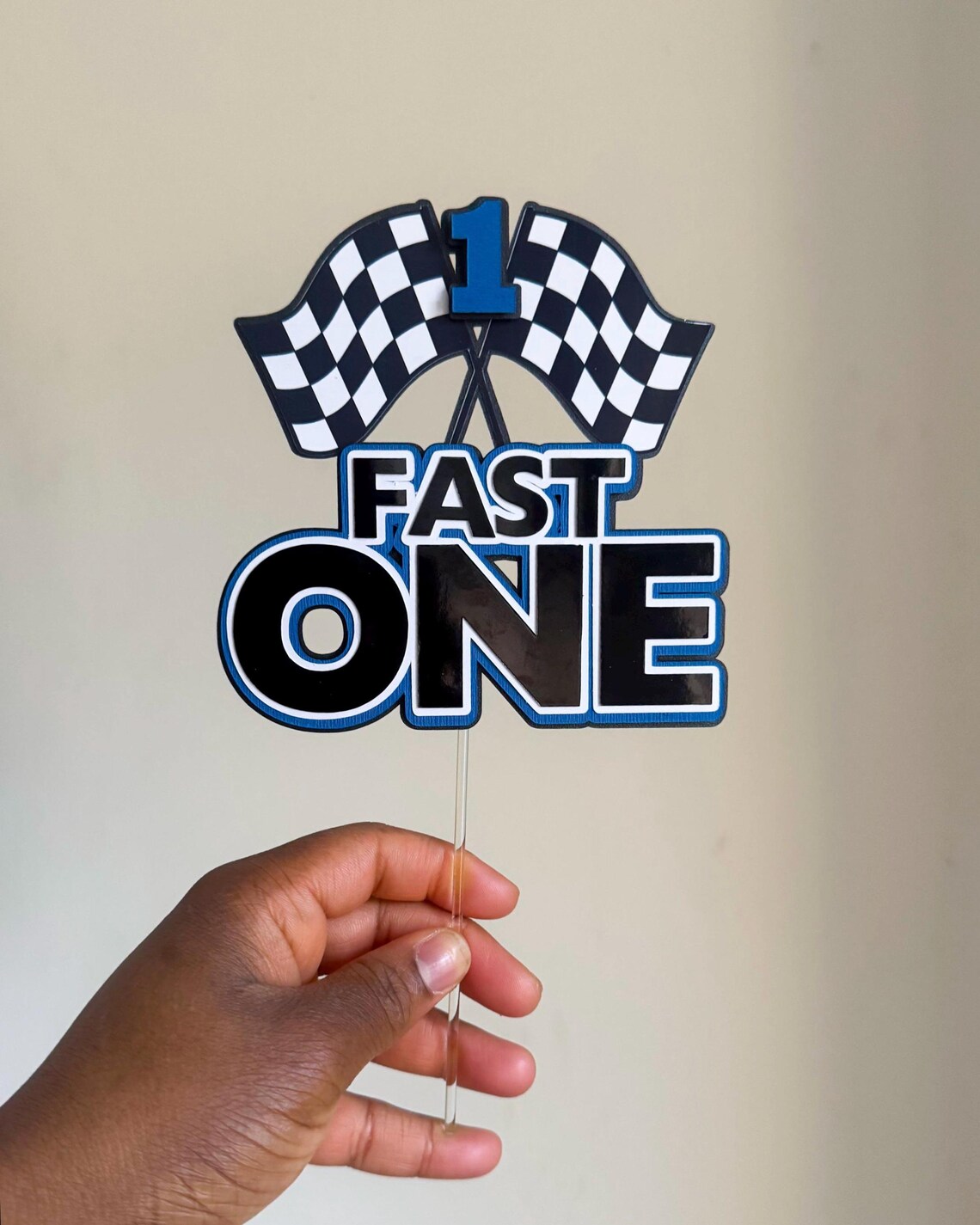 Fast One Birthday Cake Topper: Racing Theme Party - Etsy