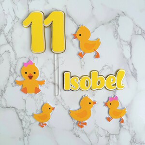 Ducks Birthday Cake Topper Charm Set, Five Little Ducks Cake Topper - Etsy