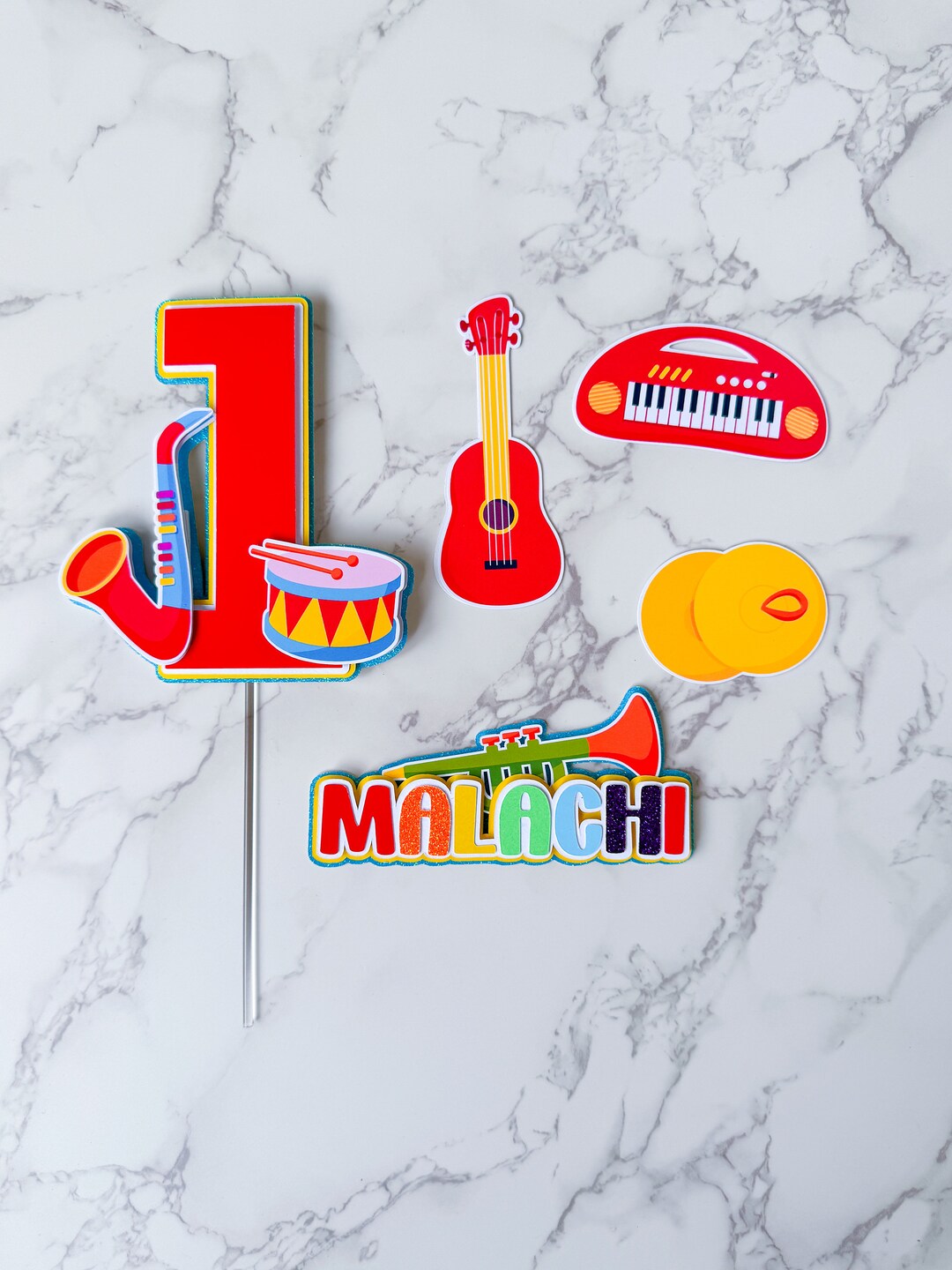 Music Themed Cake Topper Set for Kids - Etsy