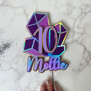 Personalised Gemstone Cake Topper, Precious Stone Cake Topper, Jewels ...