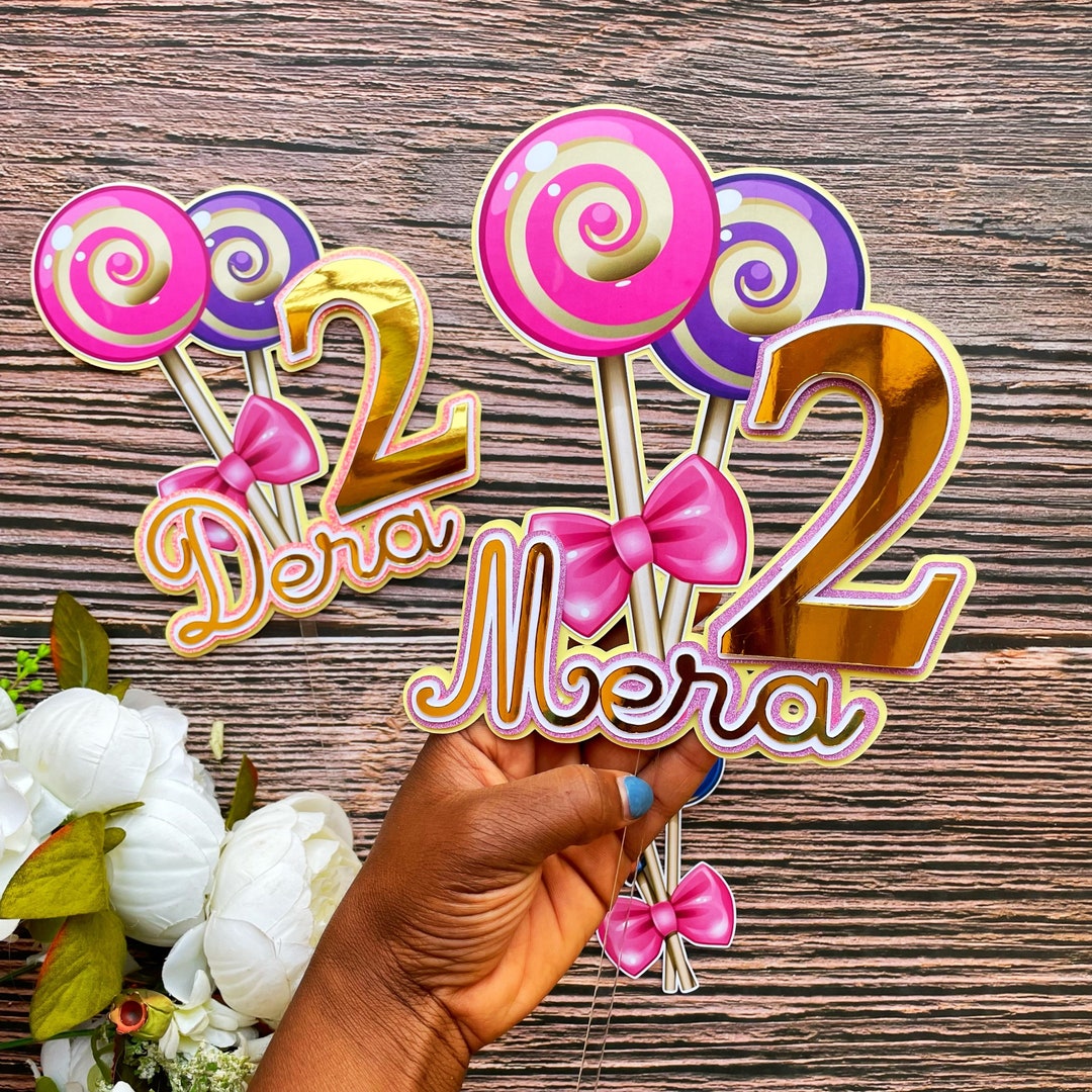 Two Sweet Cake Topper, Sweet One Cake Topper, Candy Cake Topper ...