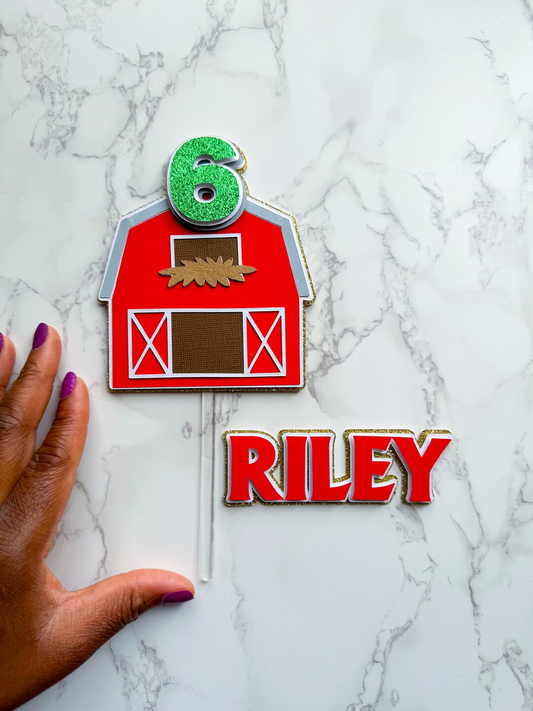 Farm House Cake Toppers, Red Barn Cake Topper - Etsy UK