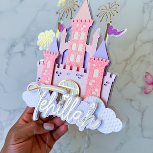 Princess Castle Birthday Cake Topper: Custom Name & Age - Etsy