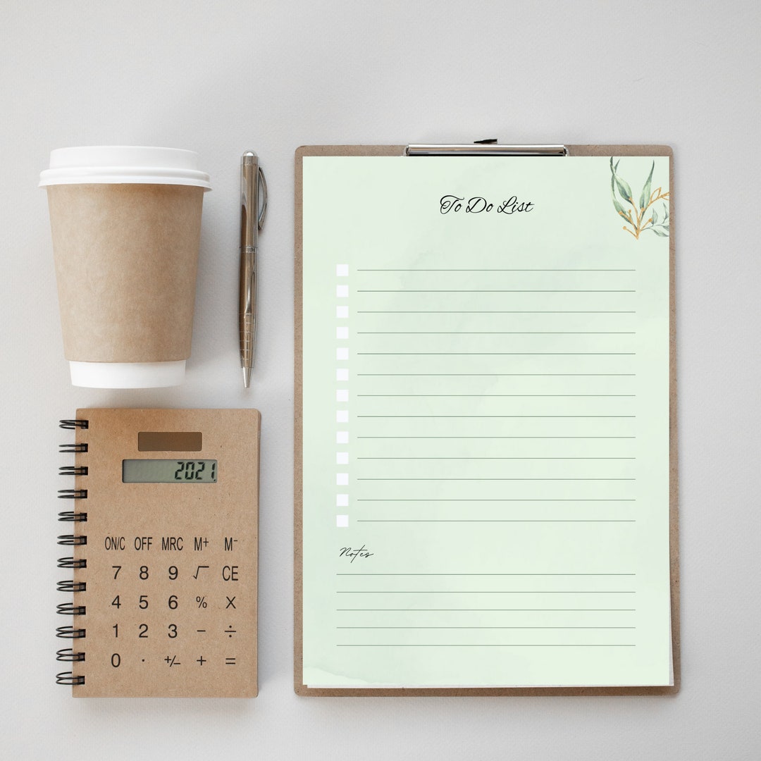 Green Minimalist To-do List Planner Printable To-do List Planner Daily ...