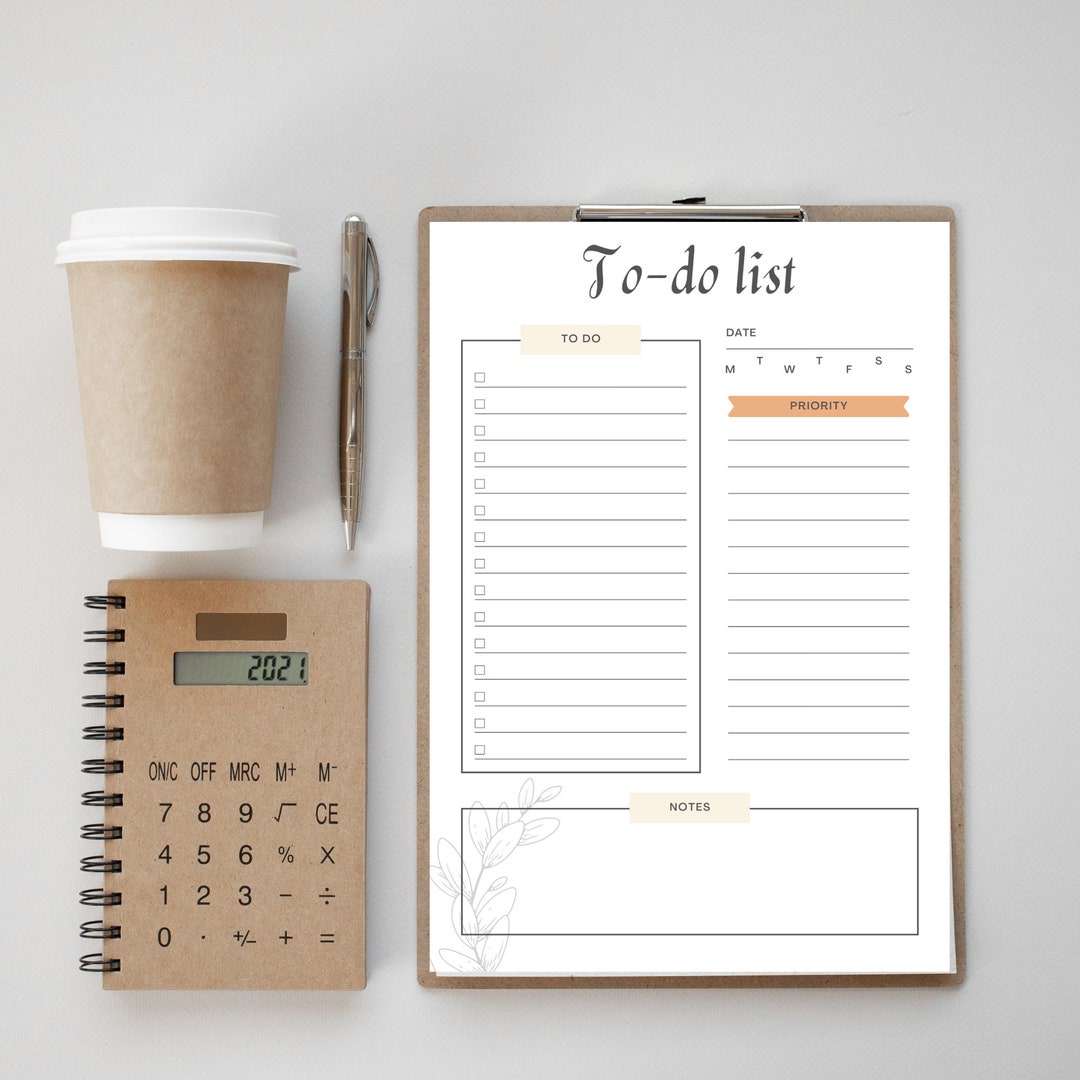 To-do List Planner | Printable To-do List Planner | Daily Task Tracker ...