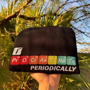 Periodic Table Embroidered Sweaters, Procrastination School University ...