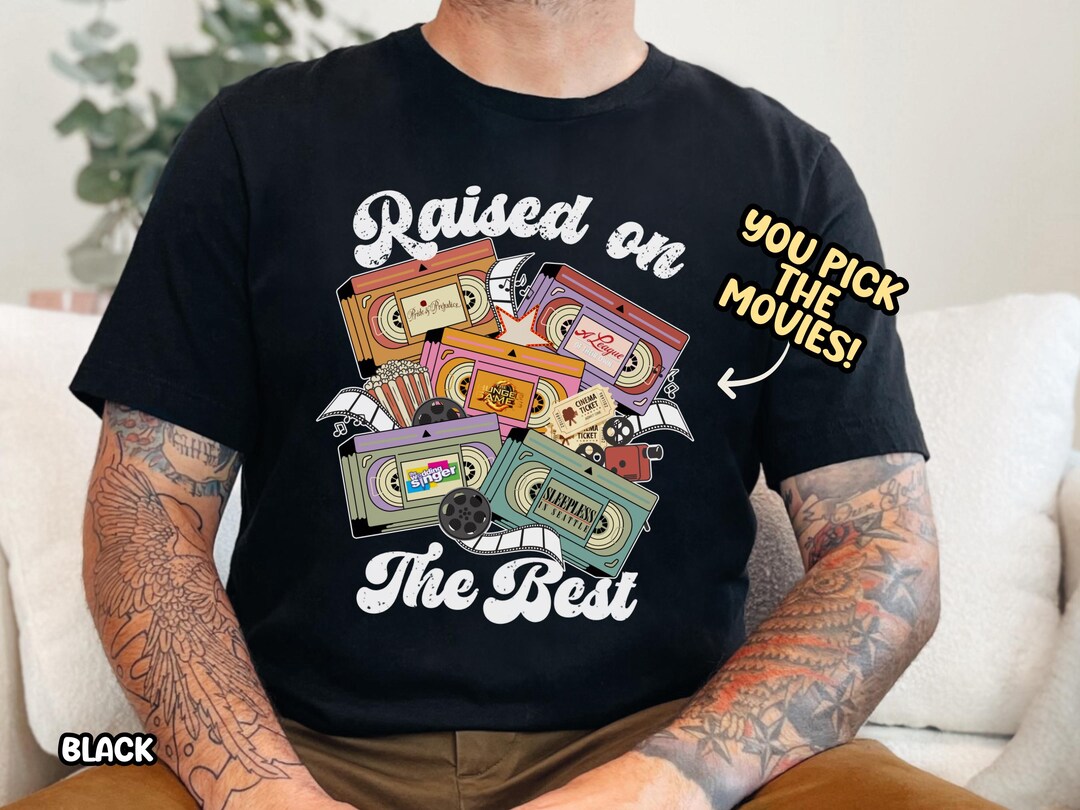 Custom Movie Lover Shirt With Retro VHS Tapes, Personalized Film Buff T ...