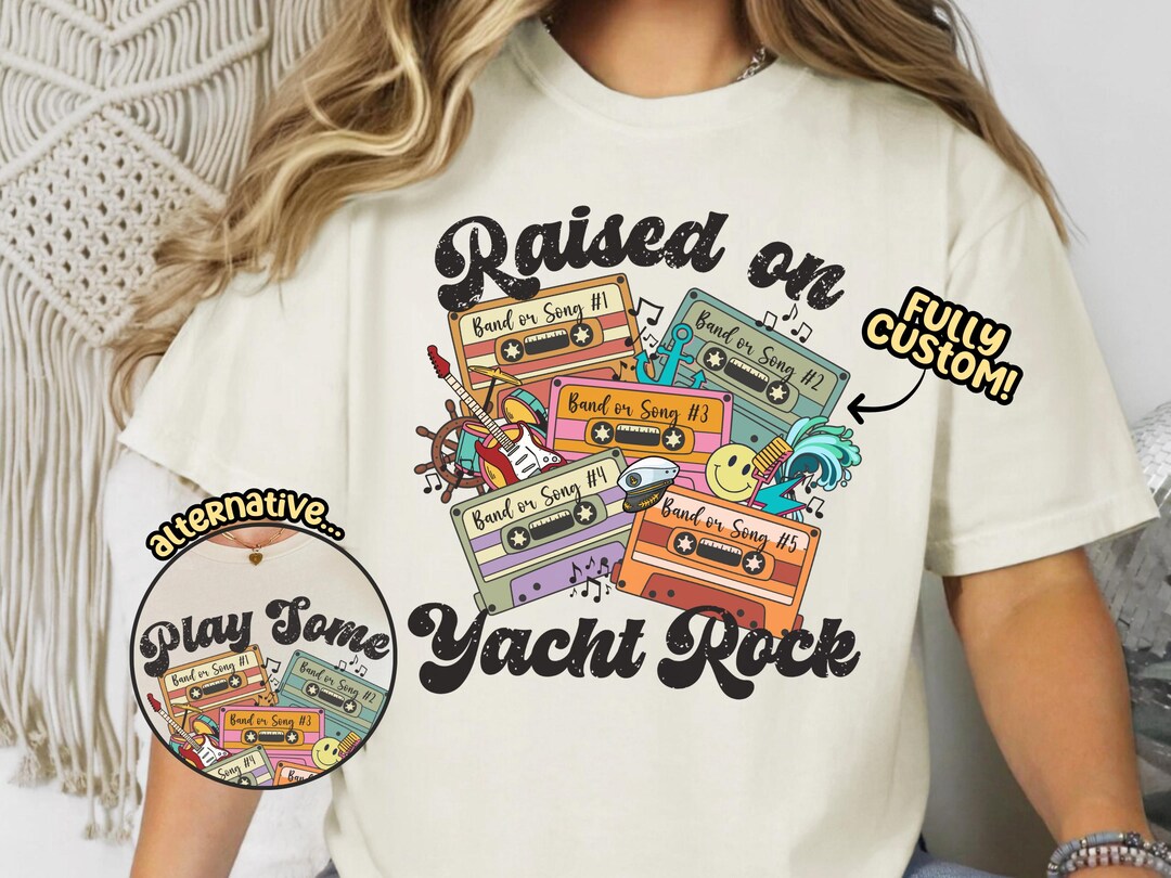 Comfort Colors Yacht Rock Music Personalized Shirt, 70s 80s Soft Rock ...
