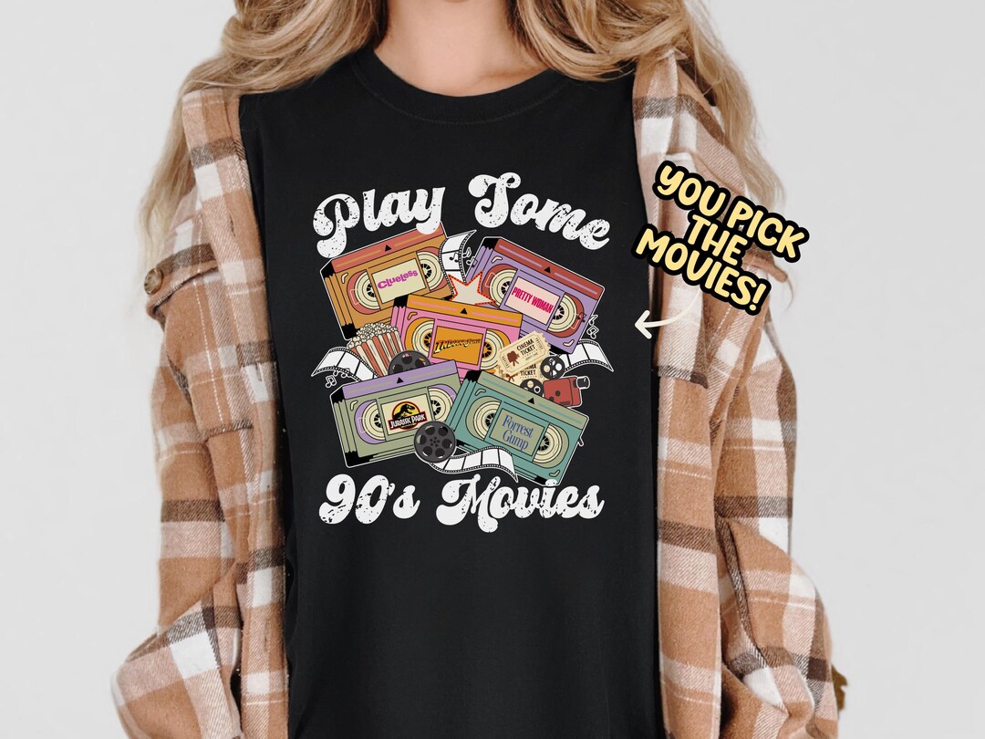 Retro 90s Movie Custom VHS Shirt, Personalized Film Buff Tee, Classic ...